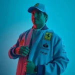 Ferrari Miami Grand Prix Formula One Blue Jacket - Leather Moto Jacket