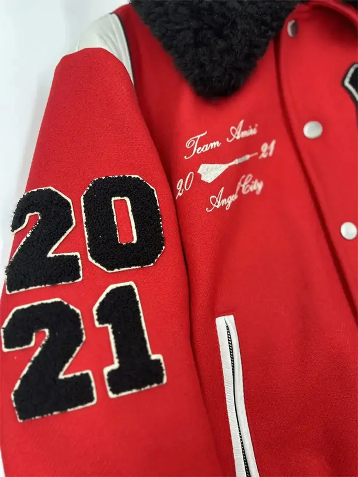 Power Book II Ghost S03 Tariq St Patrick Red Jacket - Leather Moto Jacket
