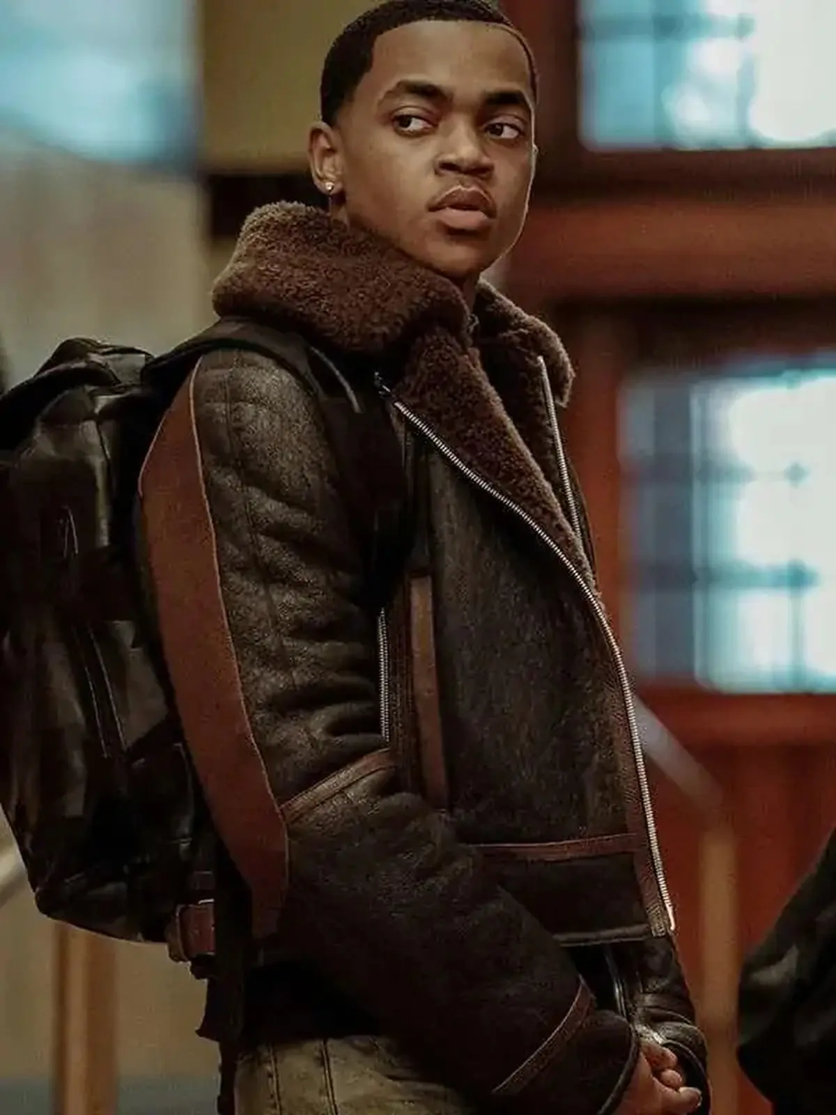 Power Book II Ghost S02 Tariq St Patrick Shearling Leather Jacket ...