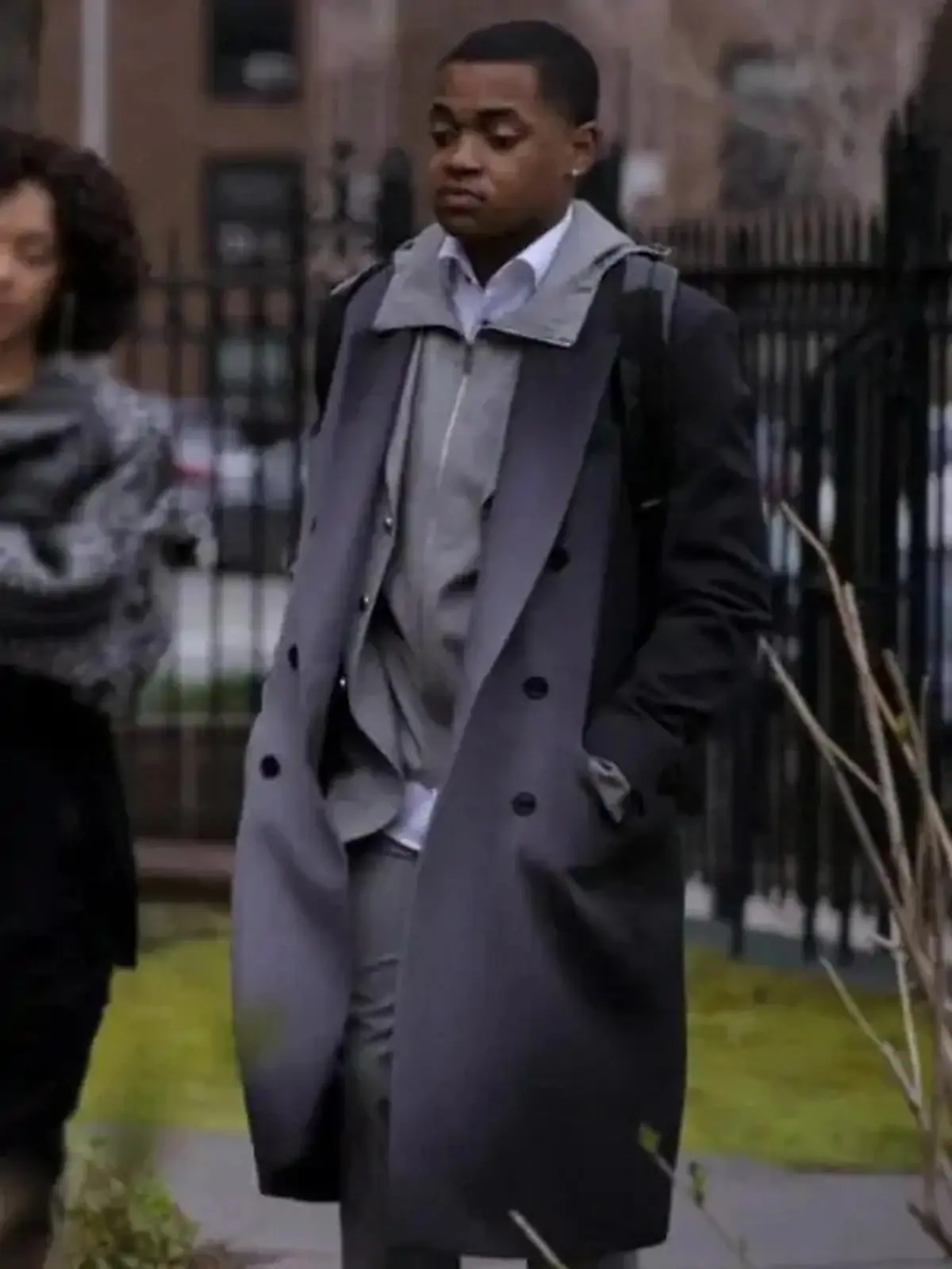 Power Book II Ghost S03 Tariq St Patrick Trench Coat - Leather Moto Jacket