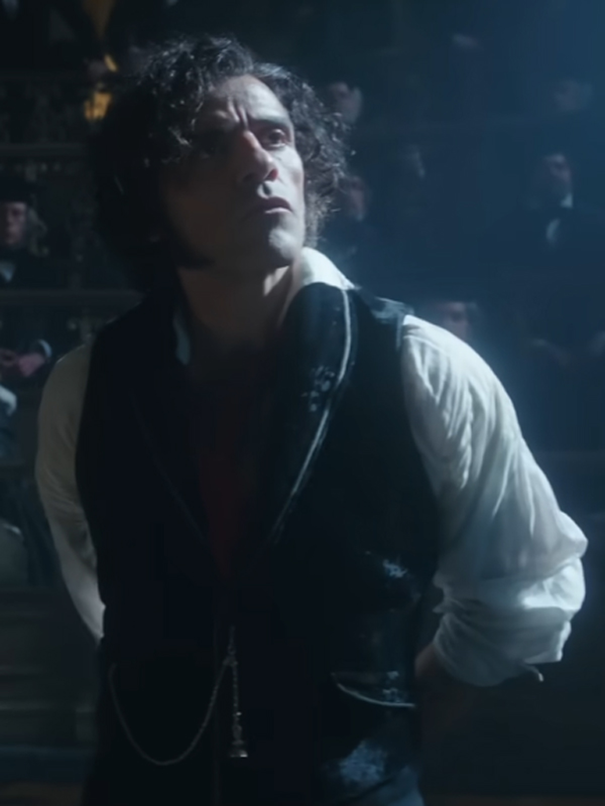 Oscar Isaac Dr. Victor Frankenstein Black Vest - Leather Moto Jacket